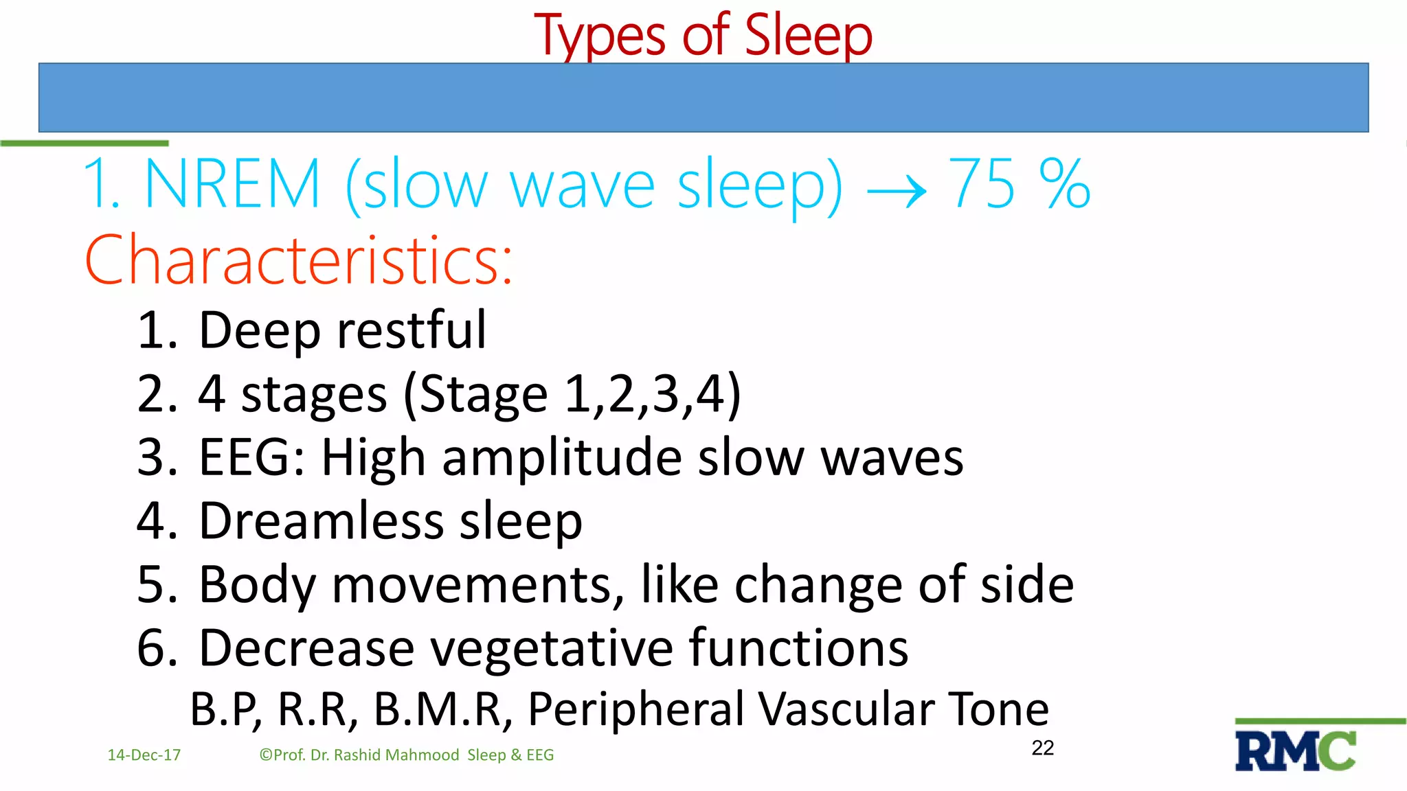 Sleep Physiology & EEG (Electroencephalogram) | PPTX