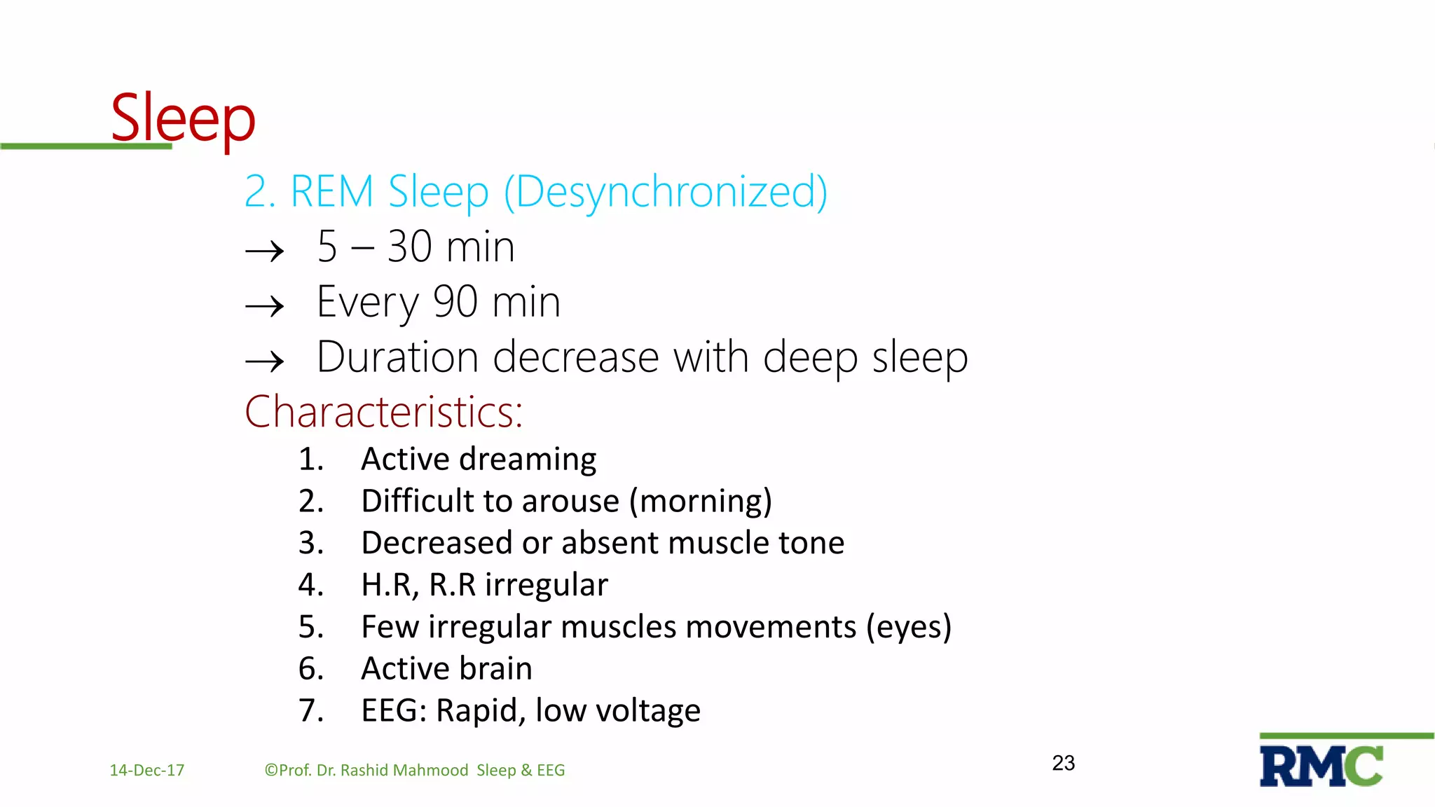 Sleep Physiology & EEG (Electroencephalogram) | PPTX