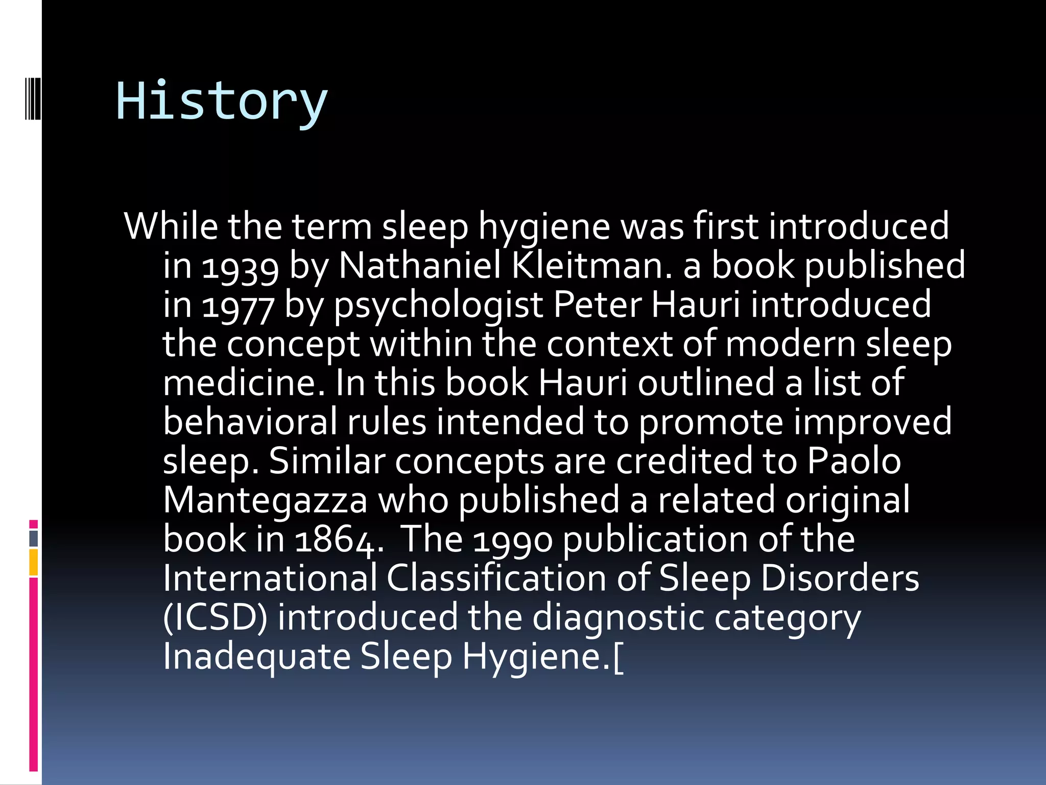 Sleep hygiene | PPTX