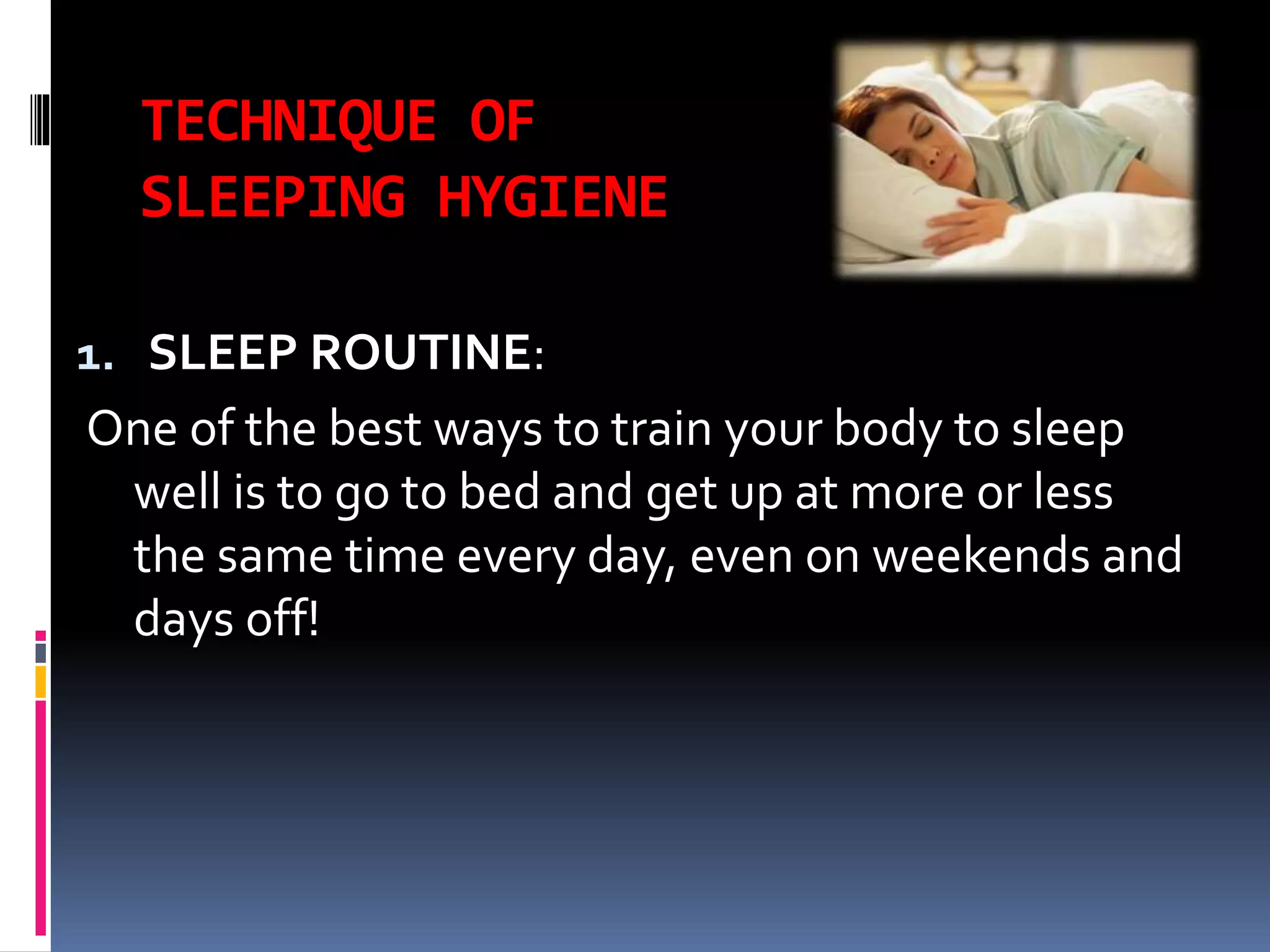 Sleep hygiene | PPTX