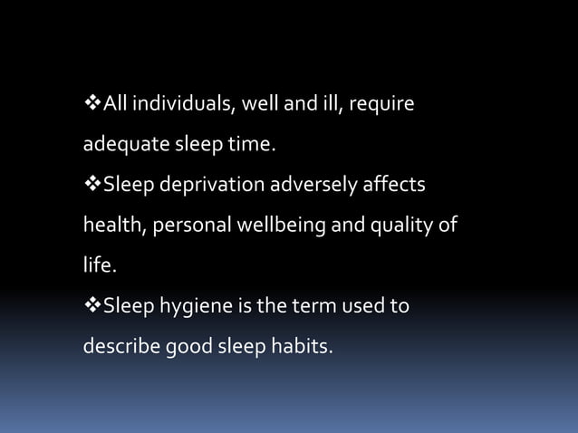Sleep hygiene | PPTX