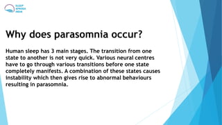 Sleep disturbances in kids - Parasomnia | PPT