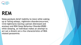 Sleep disturbances in kids - Parasomnia | PPT