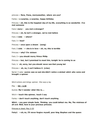 Sleeping beauty (play script) | DOCX