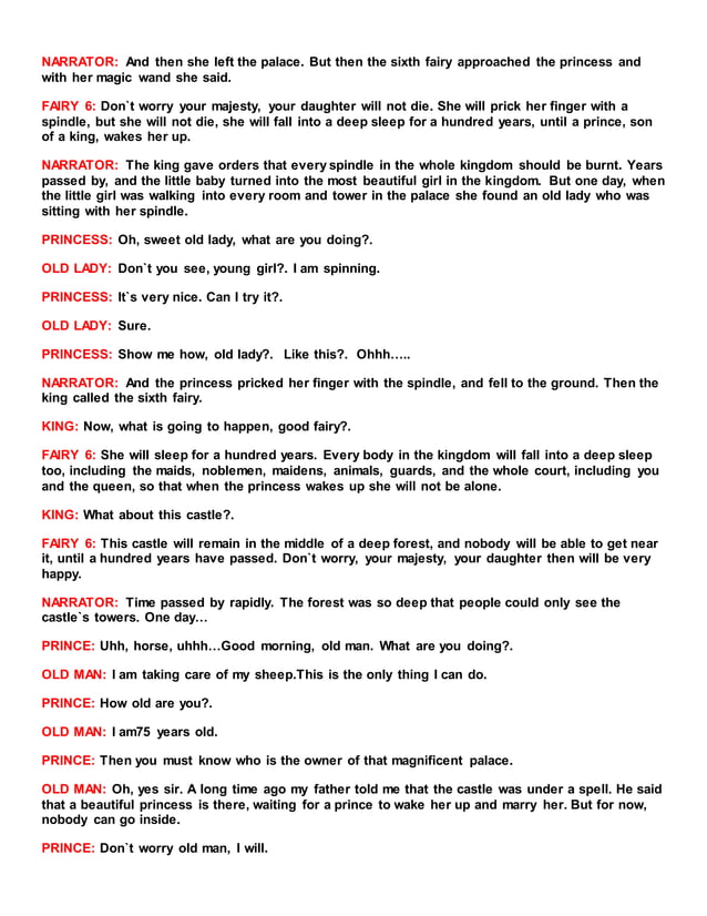 Sleeping beau ty script 2 | PDF