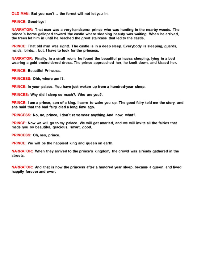 Sleeping beau ty script 2 | PDF