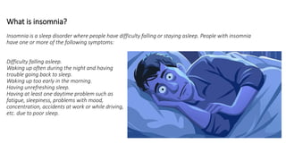 Sleeping disorders-Types and causes | PPTX