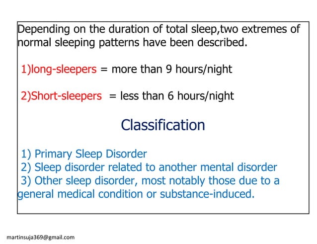 Sleep disorders - a brief medical study | PPTX