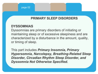 Sleeping disorders powerpoint | PPT