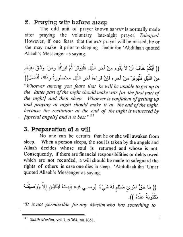 Sleeping etiquette in Islam | PDF
