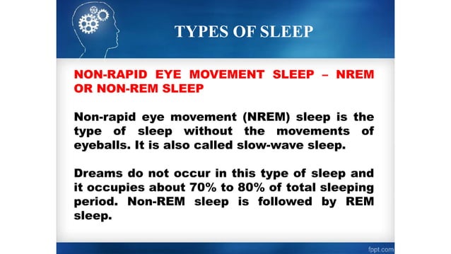 FUNCTIONS, STAGES & TYPES OF SLEEP .pptx