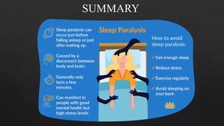 Sleep paralysis powerpoint presentation for kids | PPTX