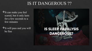 Sleep paralysis powerpoint presentation for kids | PPTX