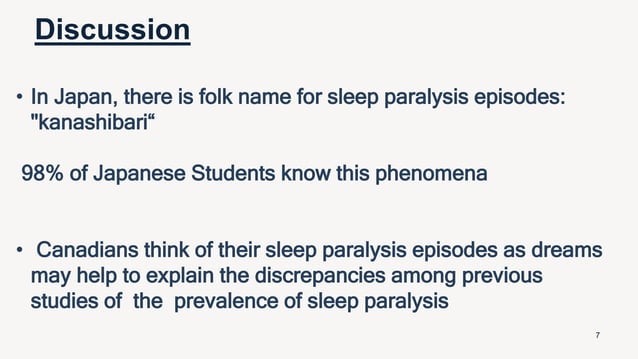 Sleep Paralysis | PPTX | Sleep Disorders | Diseases and Conditions