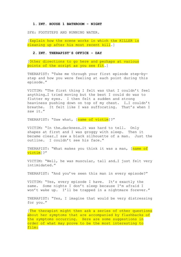 Sleep paralysis script | PDF