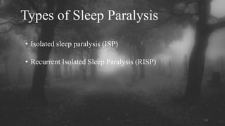 Sleep paralysis | PPTX
