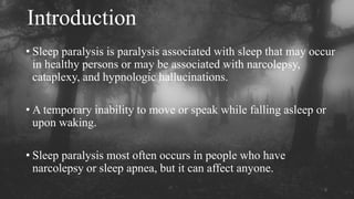 Sleep paralysis | PPTX