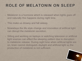 Sleep pattern and circadian rhythm | PPTX