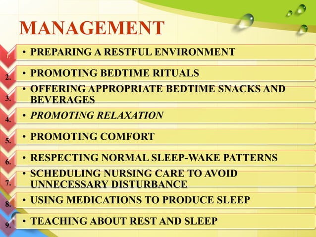 Sleep pattern and its disturbances | PPTX | Sleep Disorders | Diseases ...