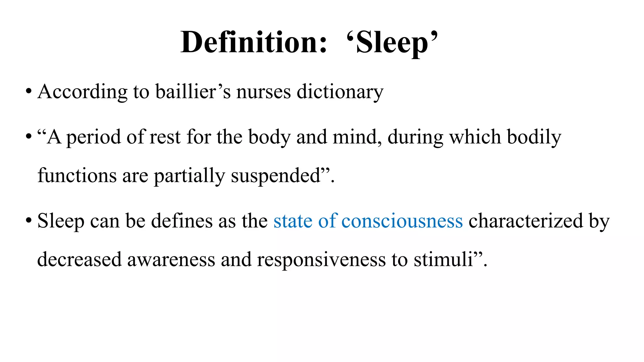 Sleep pattern disturbances | PPTX