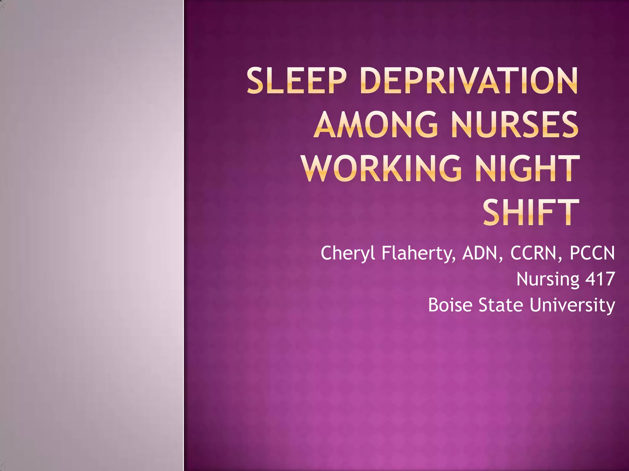 Sleep presentation | PPTX