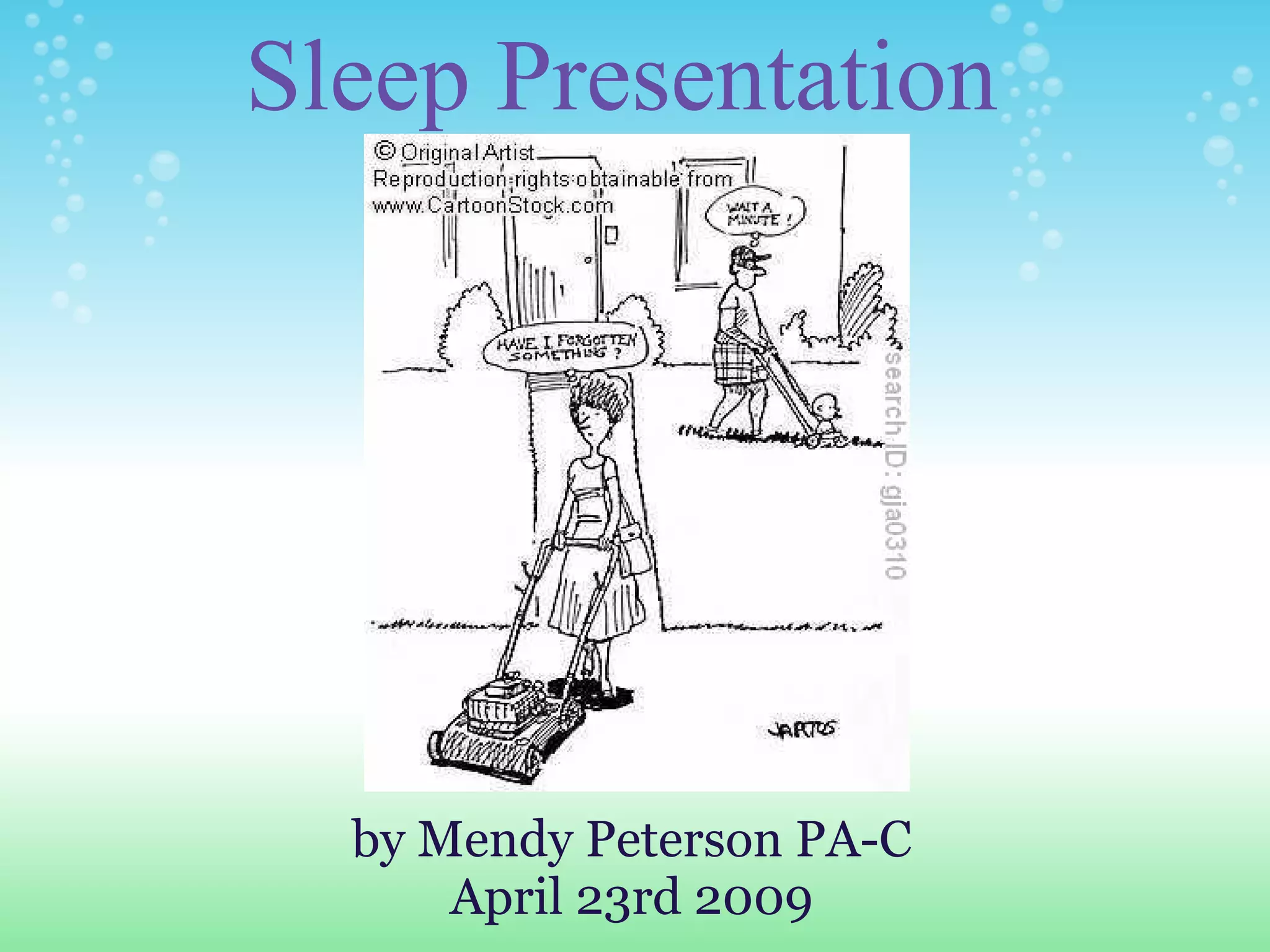 Sleep Presentation | PDF