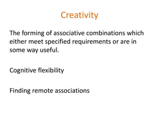 Creativity and Sleep | PPTX