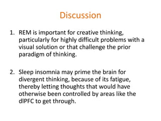 Creativity and Sleep | PPTX