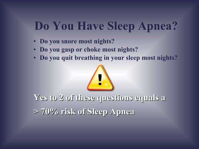 Sleep Apnea Presentation | PPT
