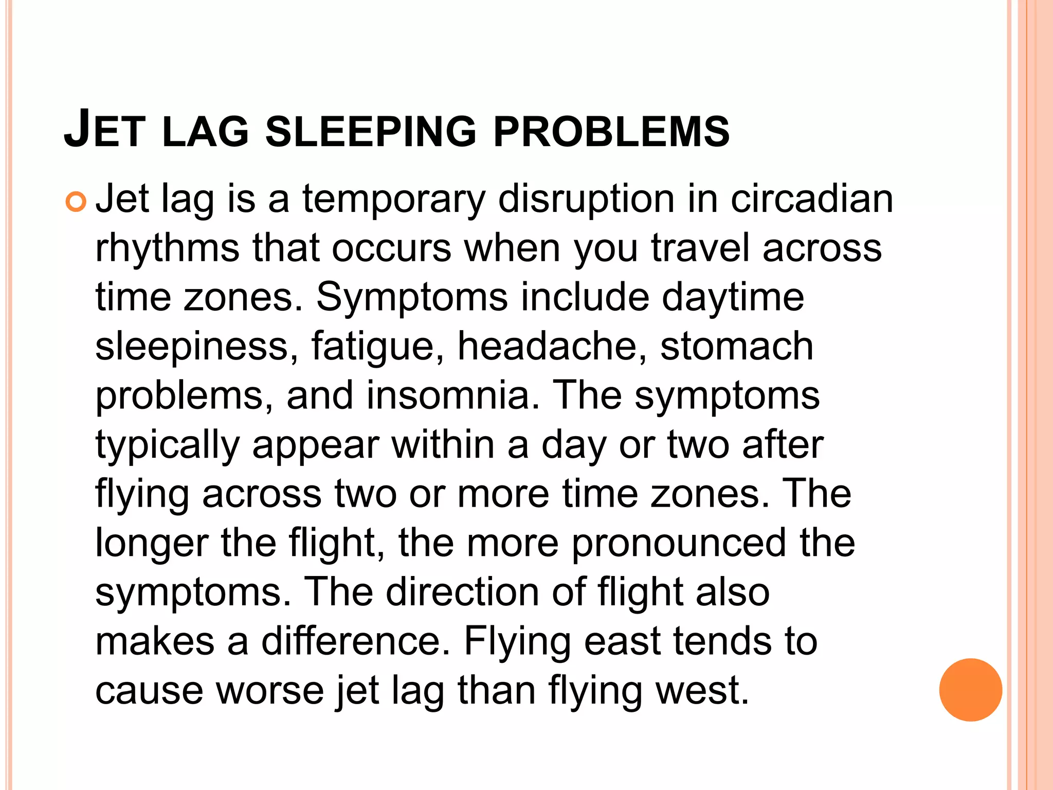 Sleep problems and disturbances | PPTX