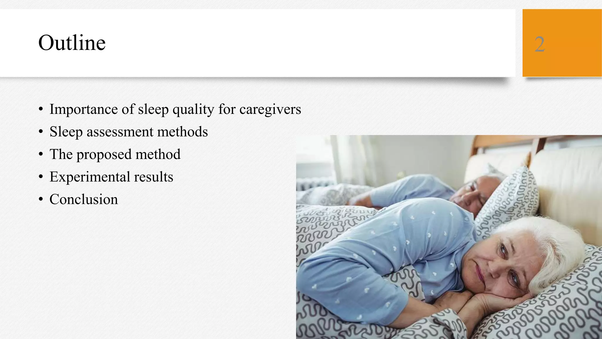Sleep quality prediction in caregivers using physiological signals | PPTX