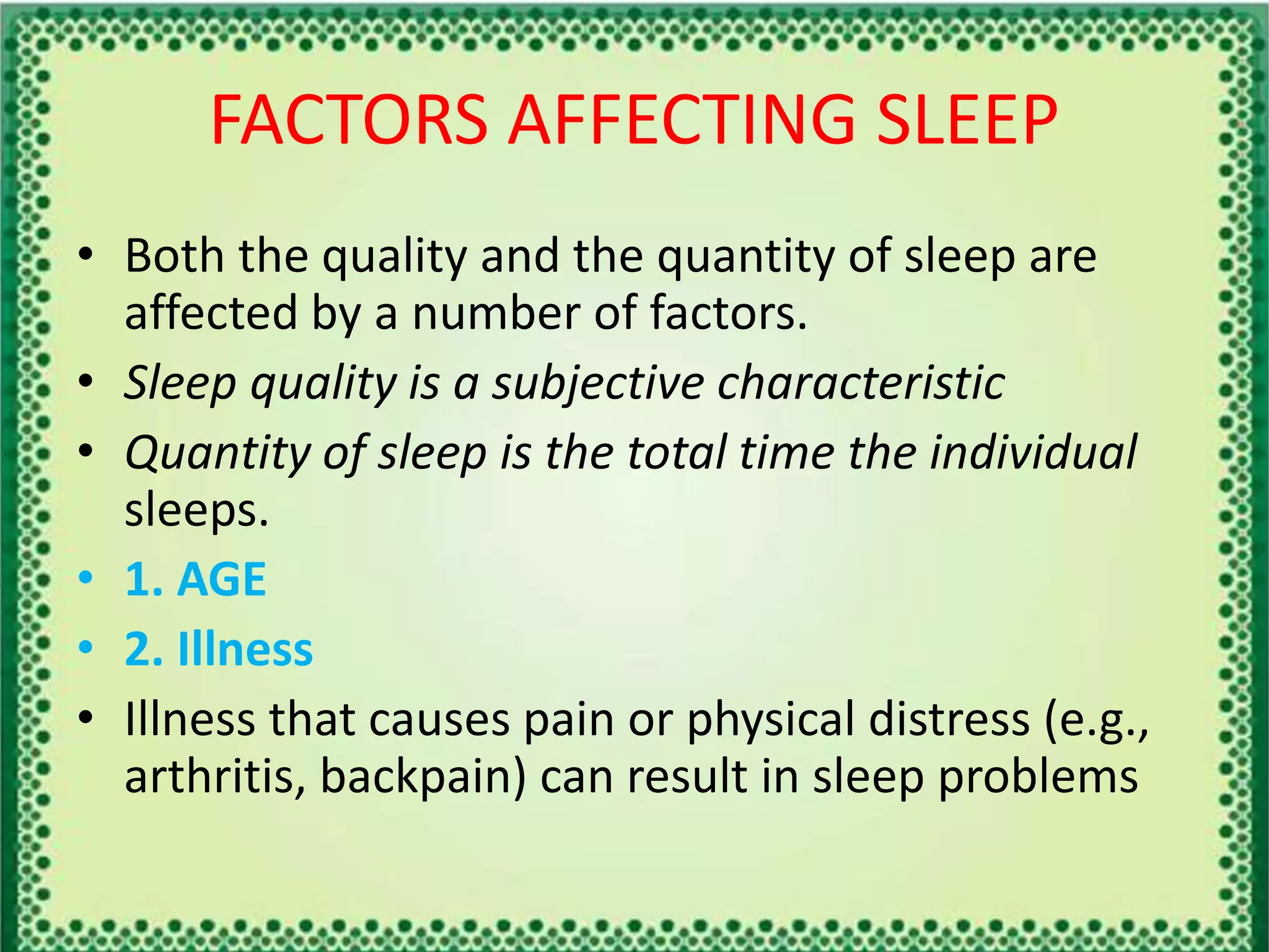 Sleep & rest | PPTX