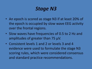 Sleep scoring guidelines santosh | PPTX