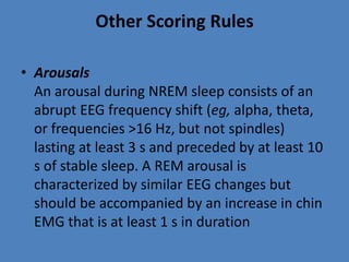 Sleep scoring guidelines santosh | PPTX