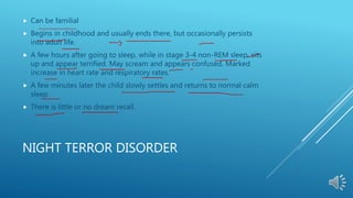 Sleep terrors (night terrors) | PPTX