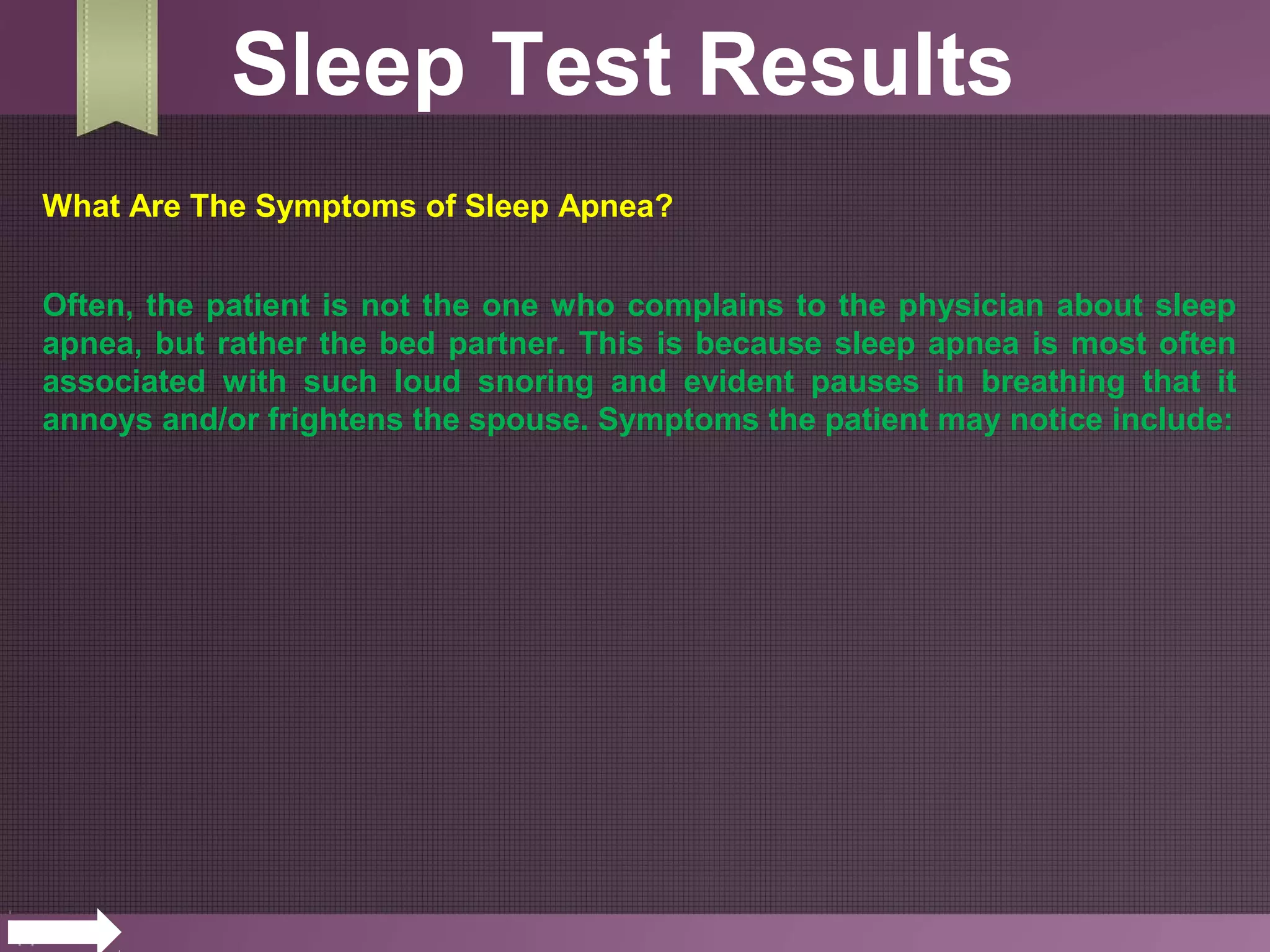 Sleep test results | PPT