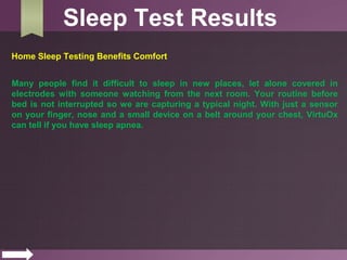 Sleep test results | PPT