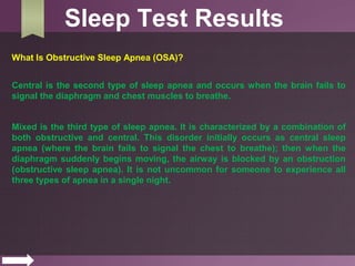 Sleep test results | PPT