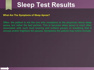 Sleep test results | PPT