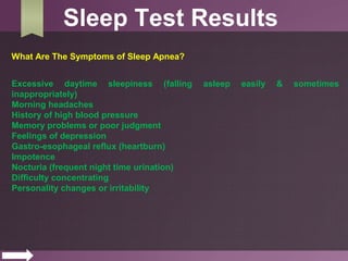 Sleep test results | PPT
