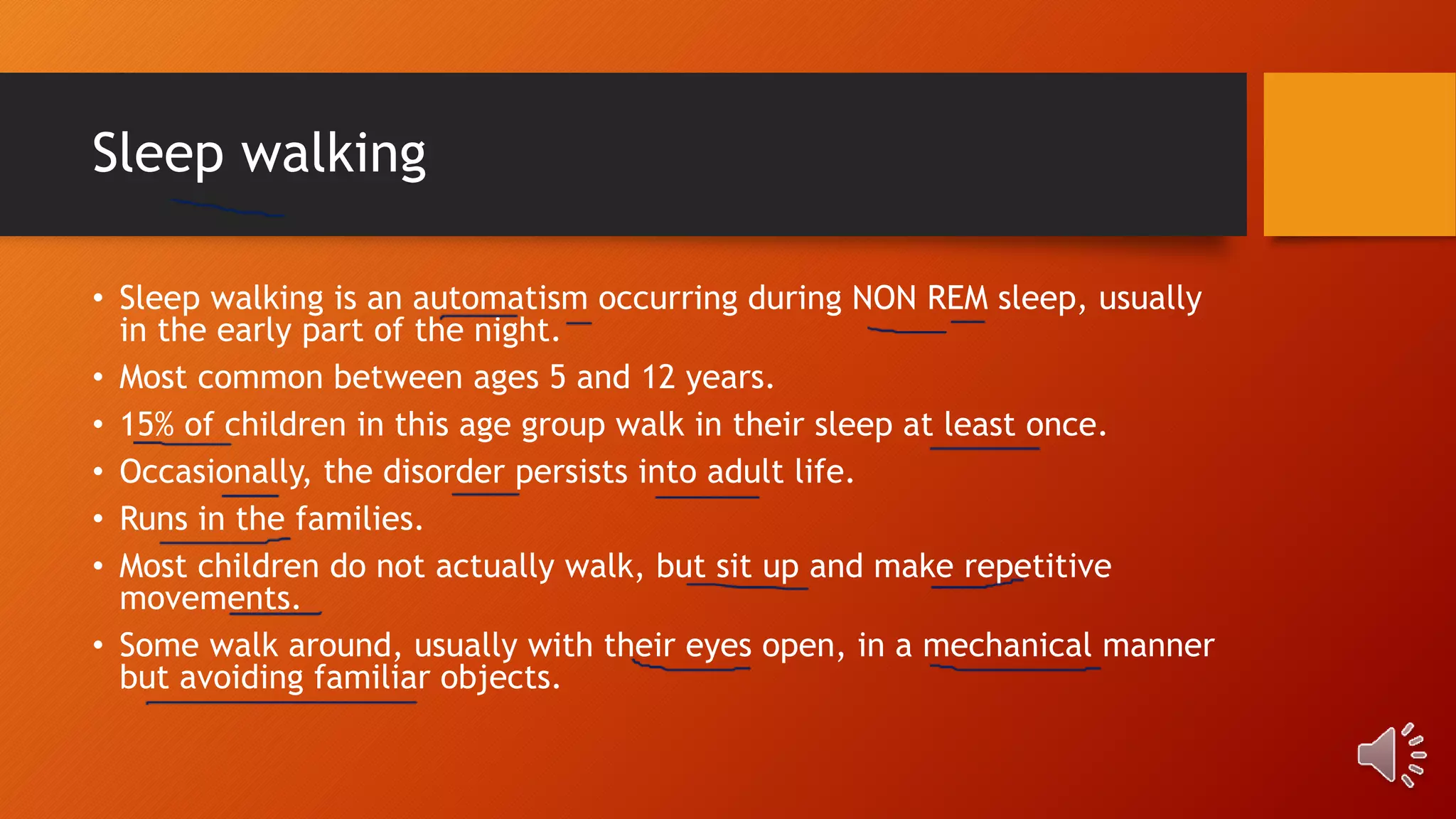 Sleepwalking (somnambulism) | PPTX