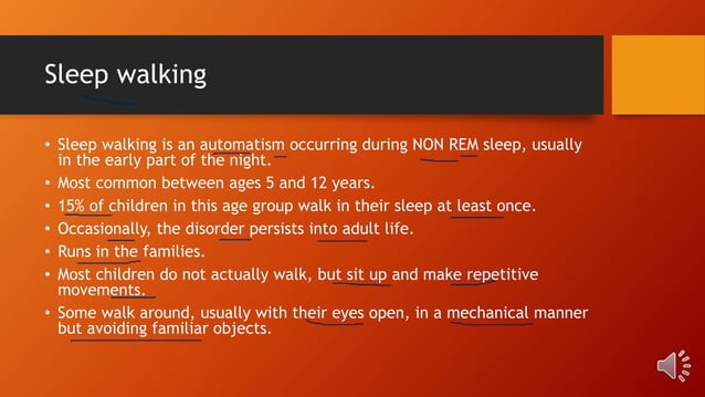 Sleepwalking (somnambulism) | PPTX