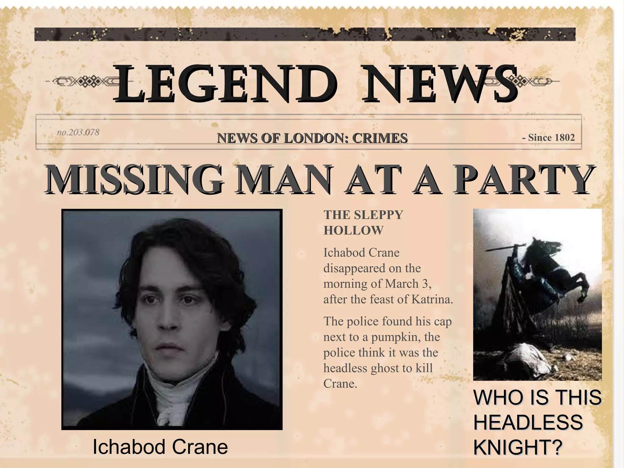 Sleepy hollow-Benjamin | PPT