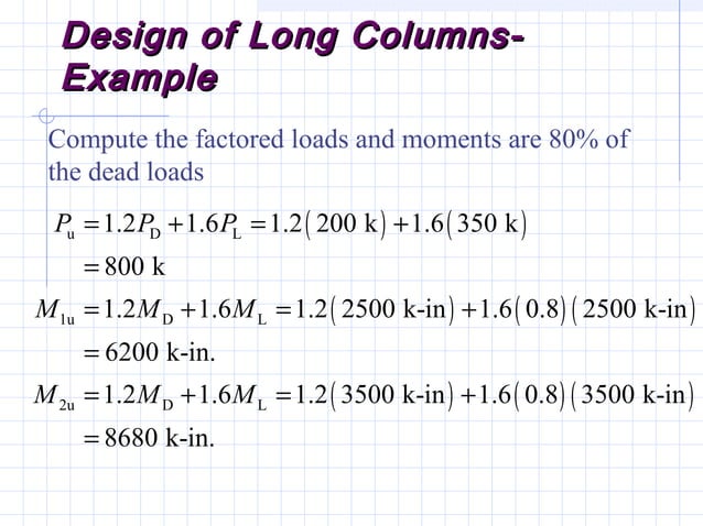 Slender columnn and two-way slabs | PPT