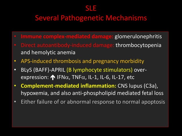 Sle pathophysiology and management | PPT
