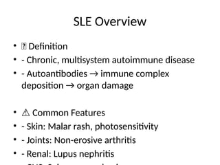 SLE_Presentation on systemic lupus erythematosis | PPTX