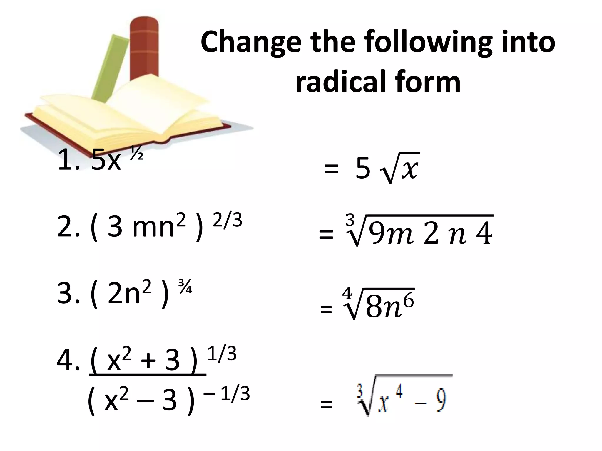 Module 4 Grade 9 Mathematics (RADICALS) | PPTX