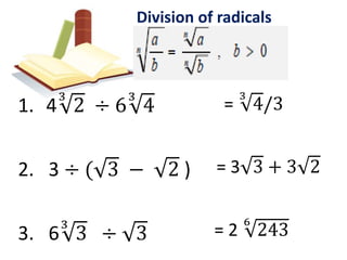 Module 4 Grade 9 Mathematics (RADICALS) | PPTX