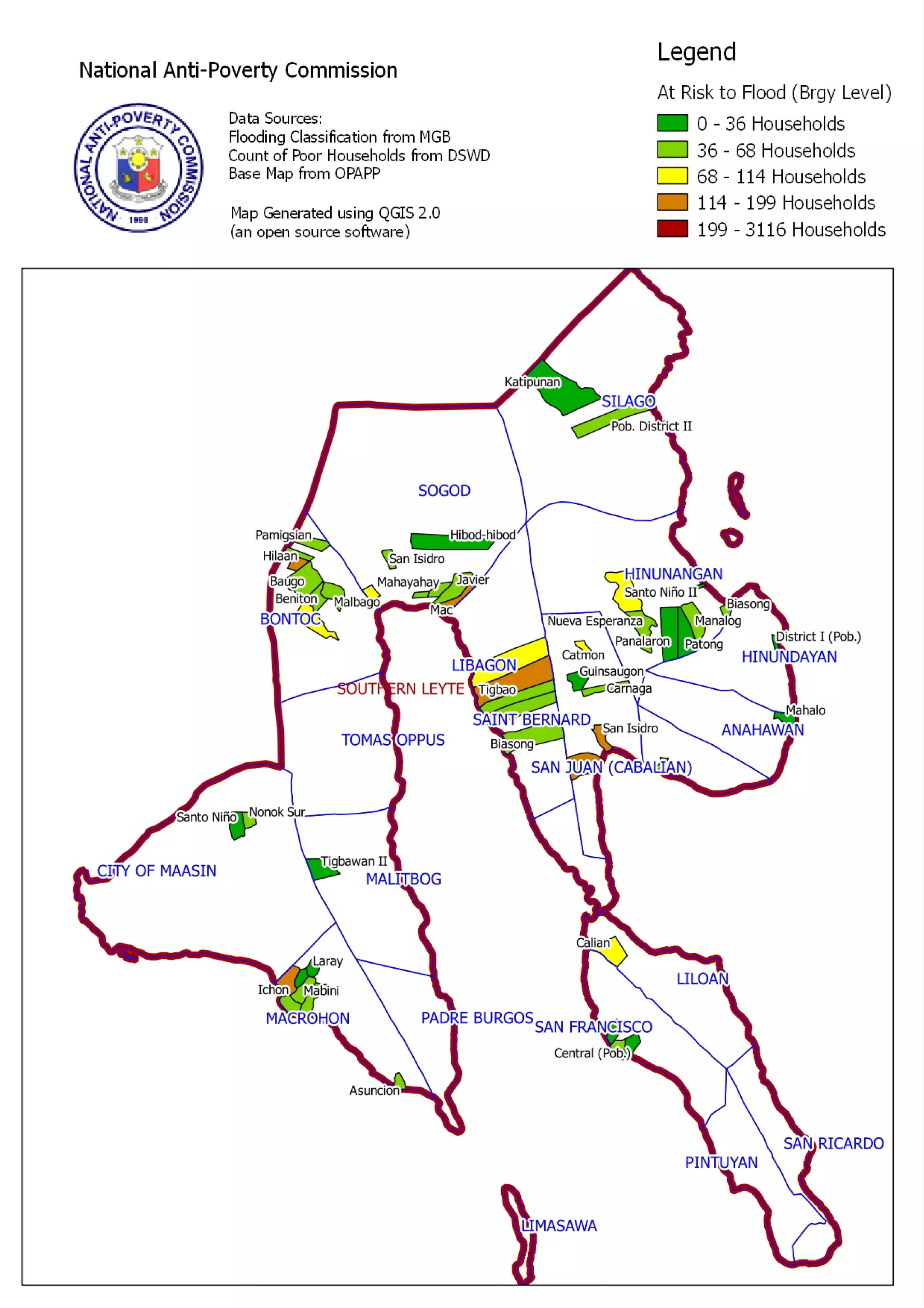 Southern Leyte flood risk areas #YolandaPH | PDF
