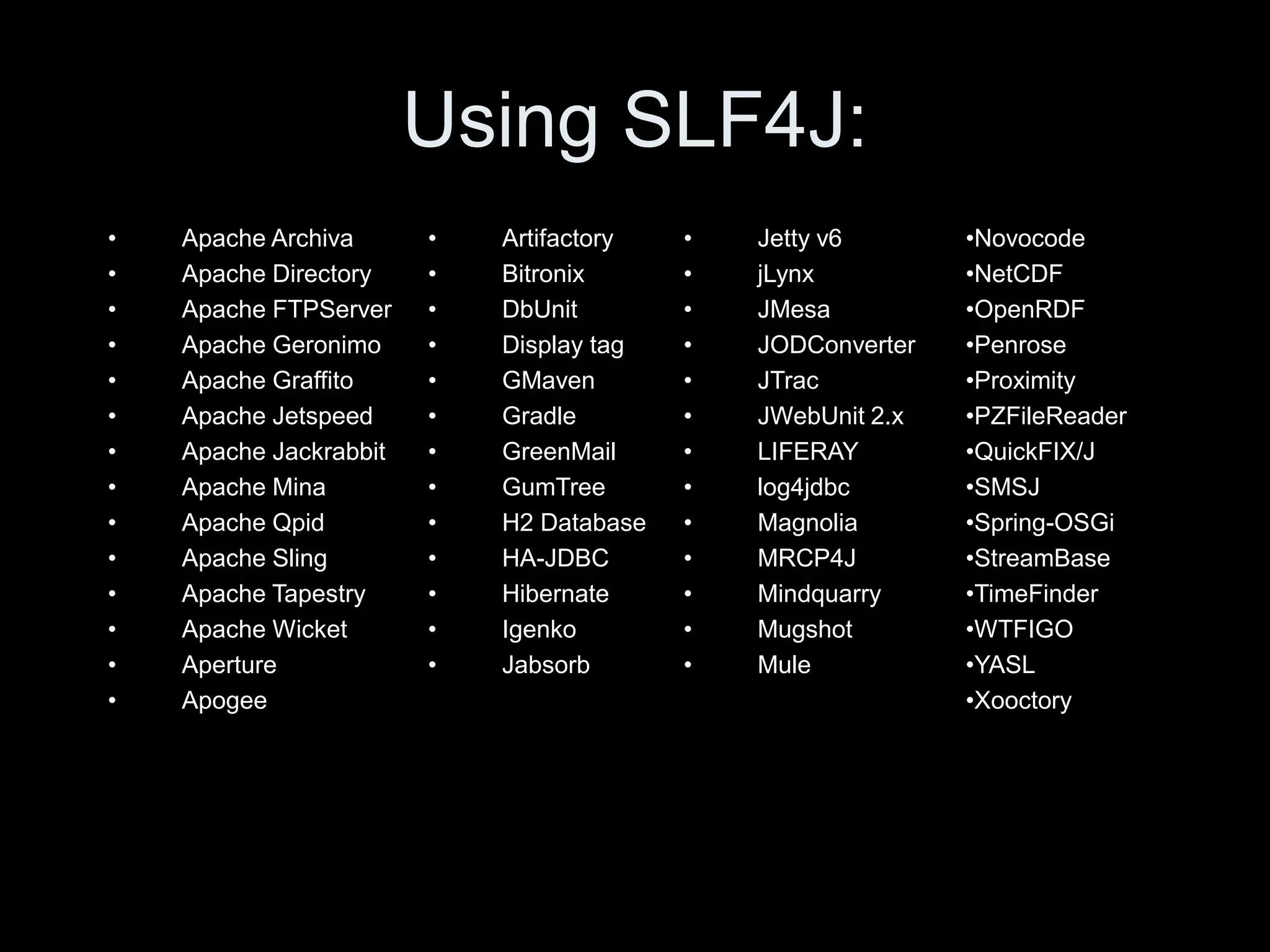 slf4j-in-10-slides Jakarta Commons Logging | PPT